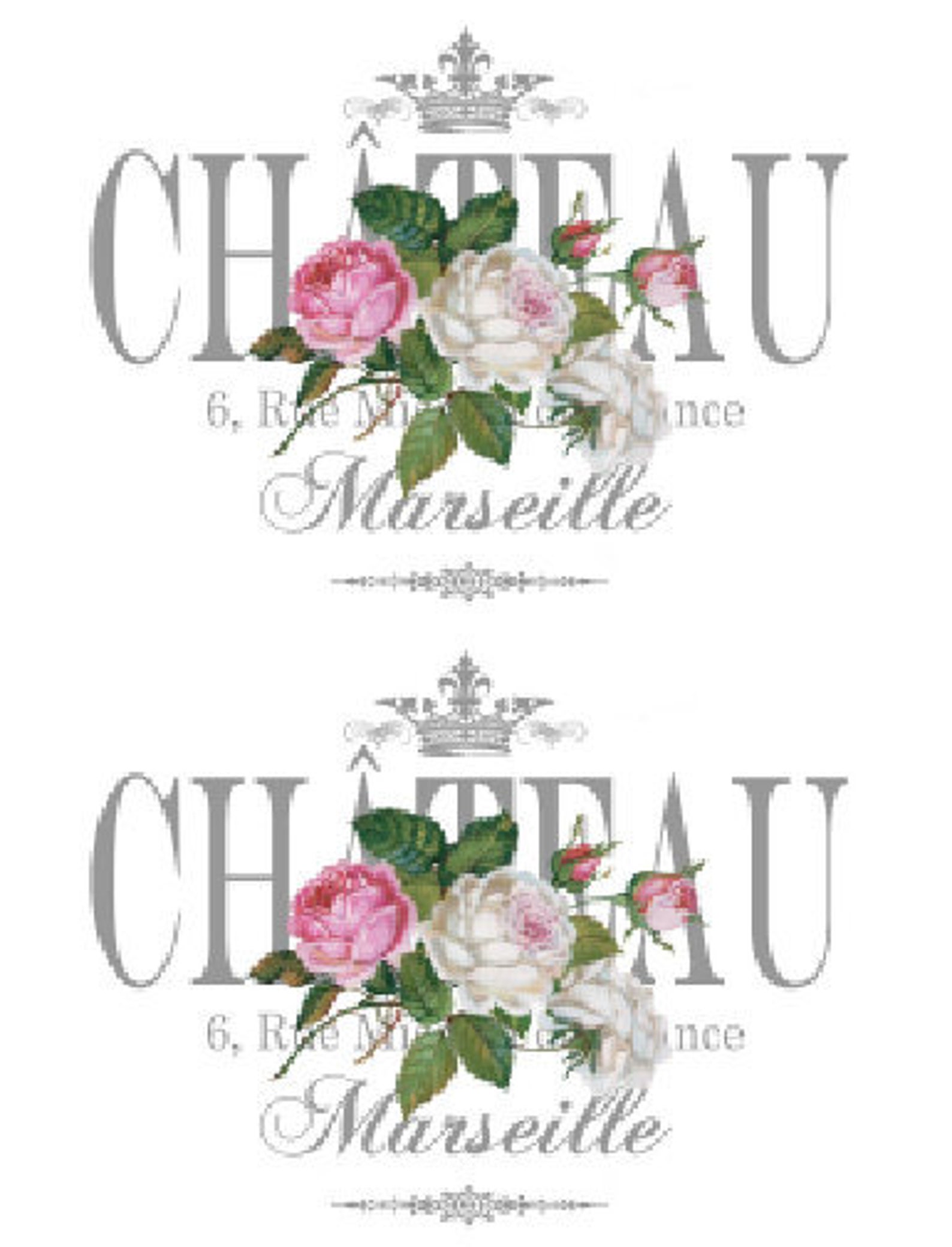 Vintage Image French Paris Chateau Sign Shabby Roses Transfers - Etsy