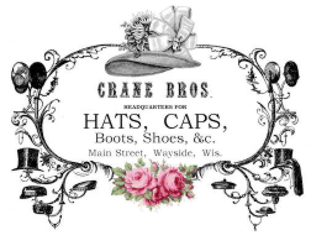 Vintage Image Hat Cap Advertising Labels Furniture Transfers Waterslide ...