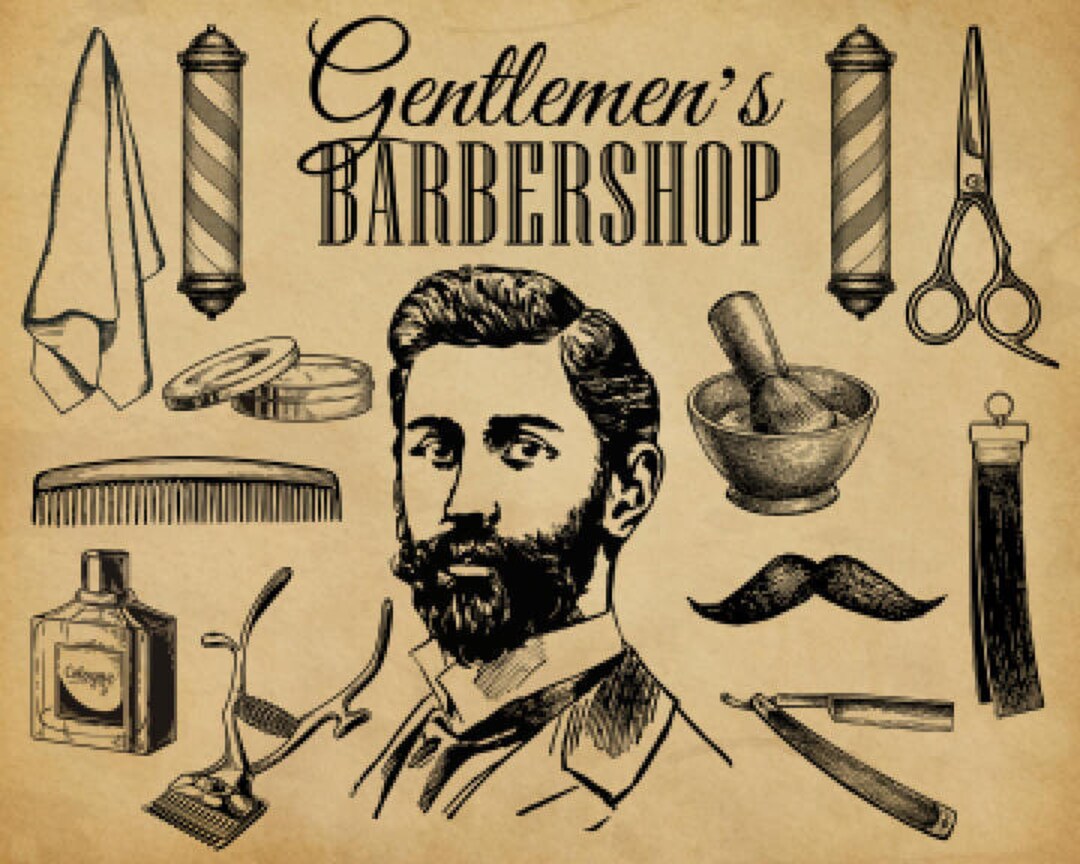 Vintage Grunge Background Farmhouse, Gentlemens Barber Shop, Primitive ...