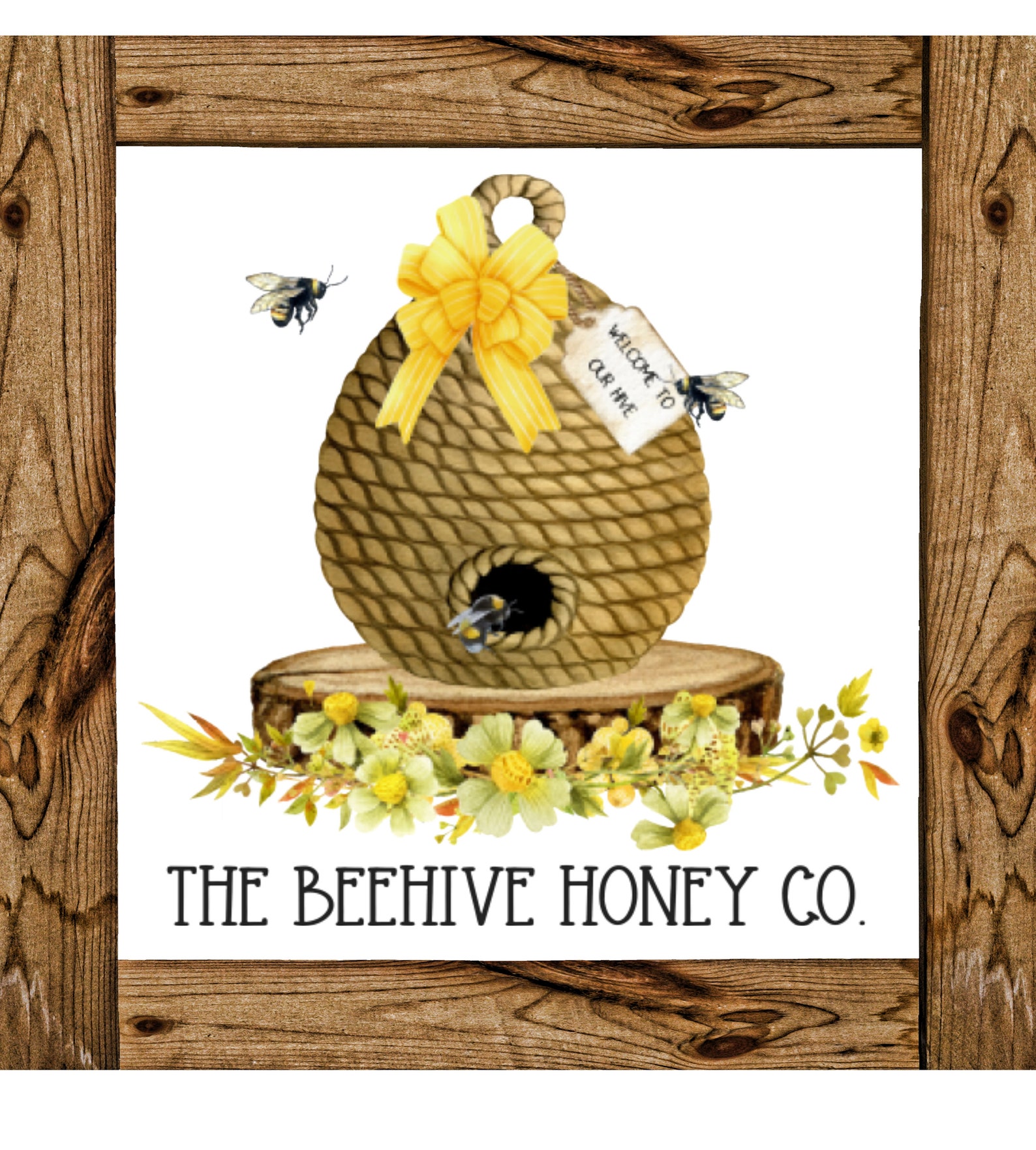 Vintage Grunge Wood Bee Hive Honey Company Country Beehive - Etsy
