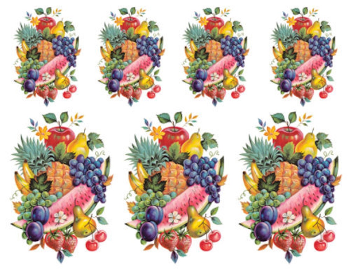 Vintage Image Retro Fruit Assortment Furniture Transfers - Etsy