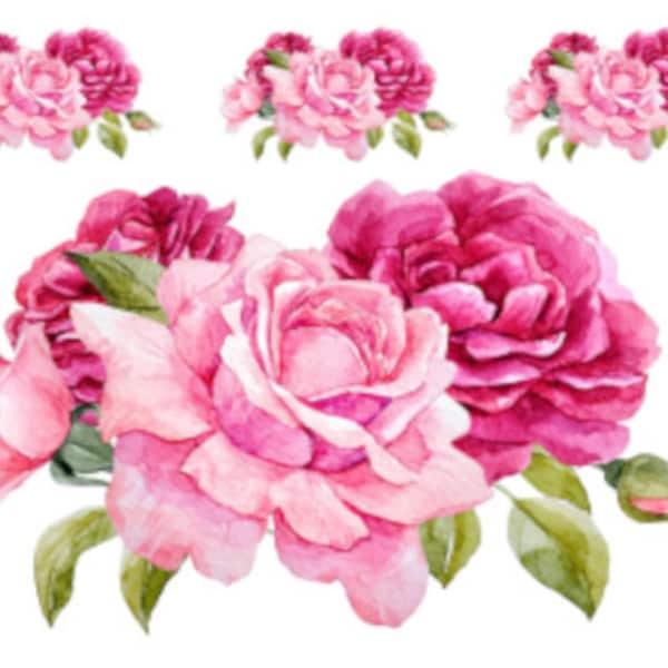 Rose Transfers - Etsy