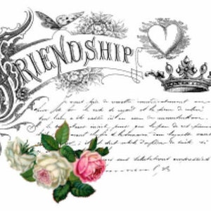 Vintage Image French Friendship Advertise Furniture Transfers | Etsy