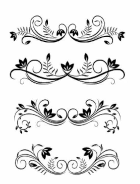 Flower Scrolls Clipart
