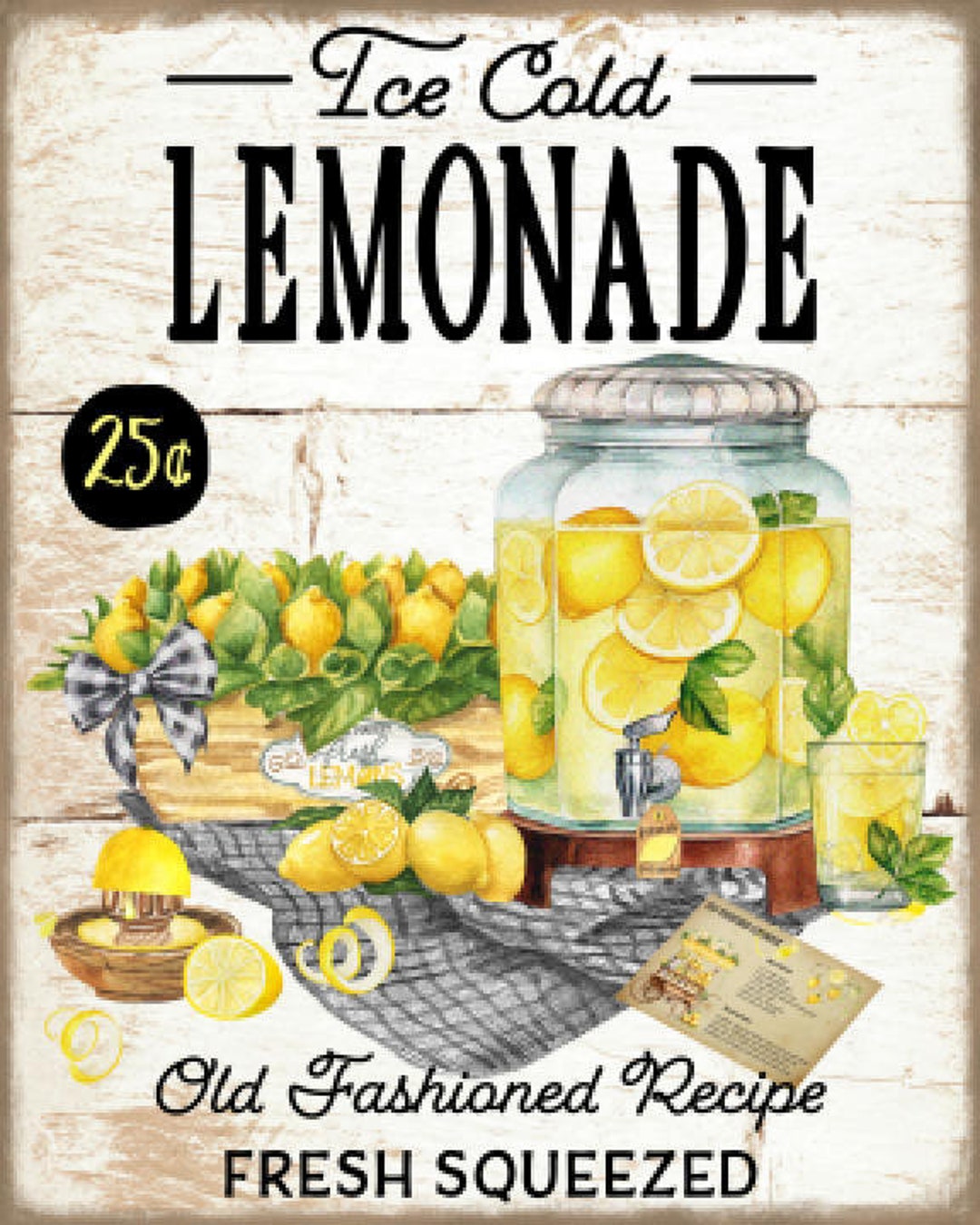 Grunge Wood Background Farm Fresh Lemons, Lemonade, Lemonade Stand ...