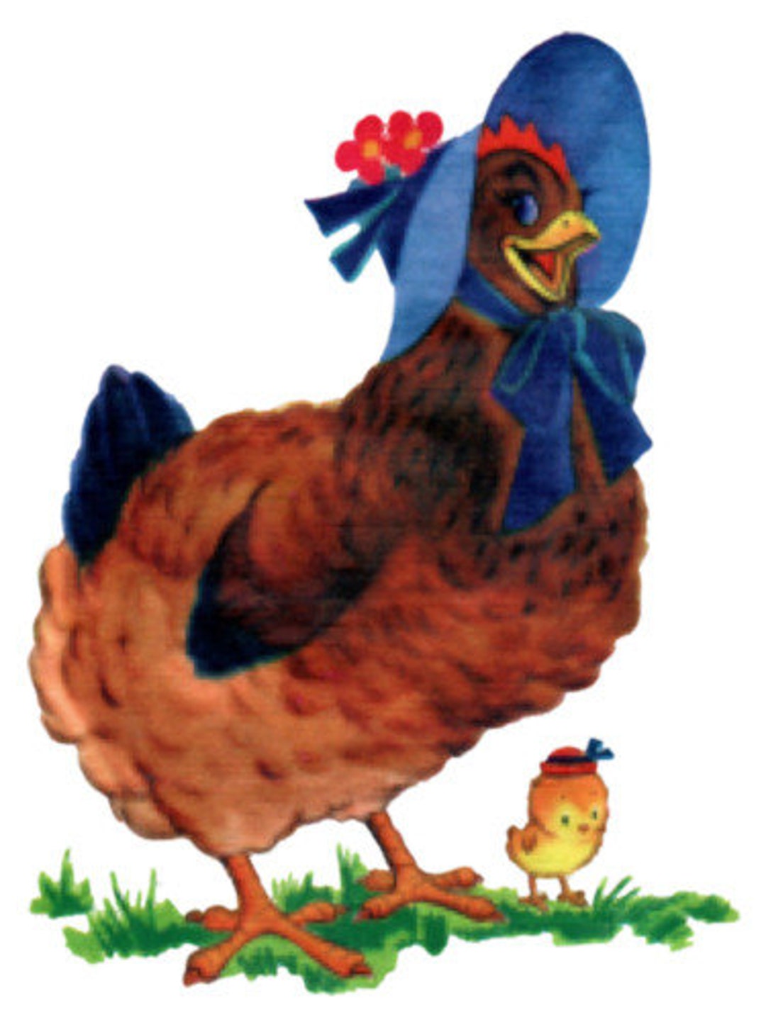 Vintage Shabby Chicken Mother Hen Digital Download — Printable Ephemera ...