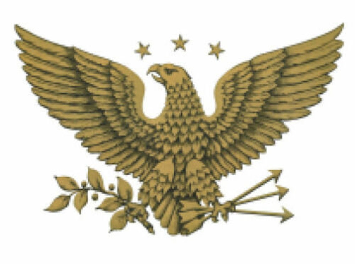 Vintage Image Patriotic Gold Early American Eagle Large Transfers ...