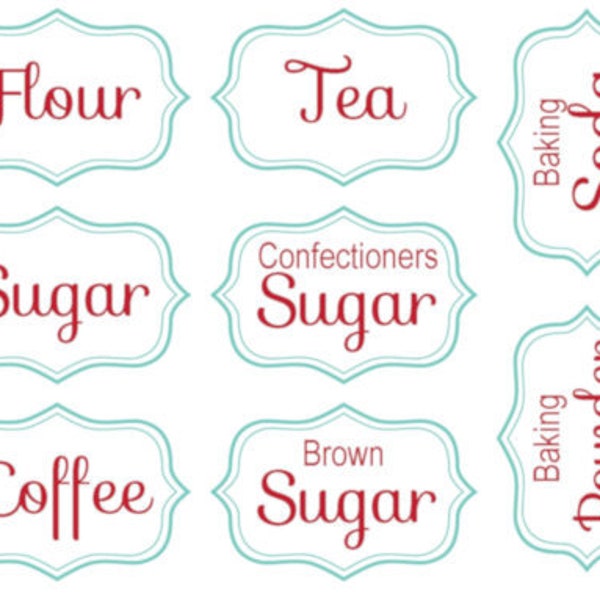 Kitchen Canister Labels - Etsy