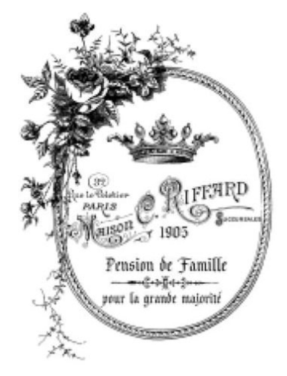 Vintage Image French Advertising Labels Furniture Transfers Waterslide ...