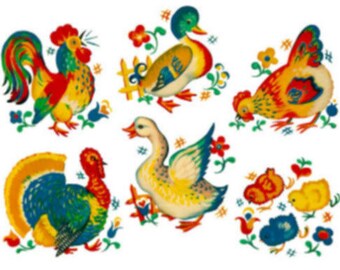 Rooster Decals - Etsy
