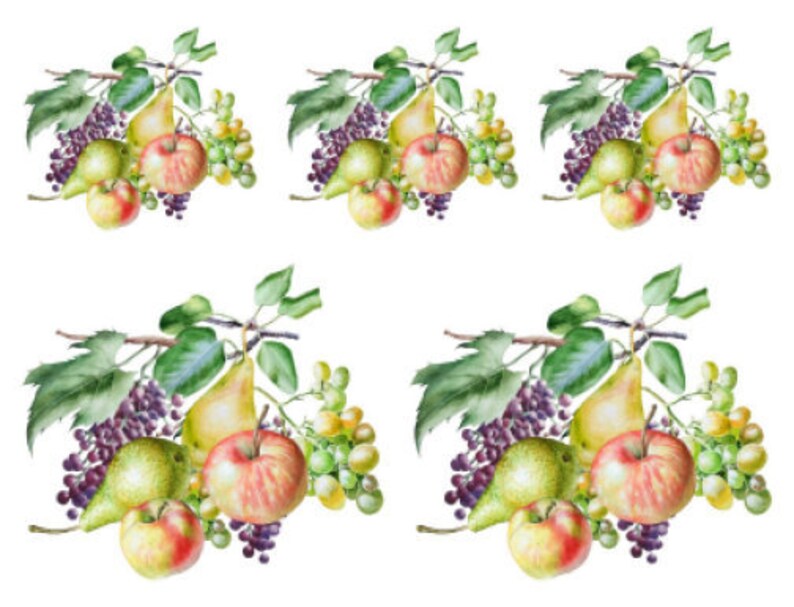 Vintage Image Fruit Assortment Furniture Transfers Waterslides Decal ...