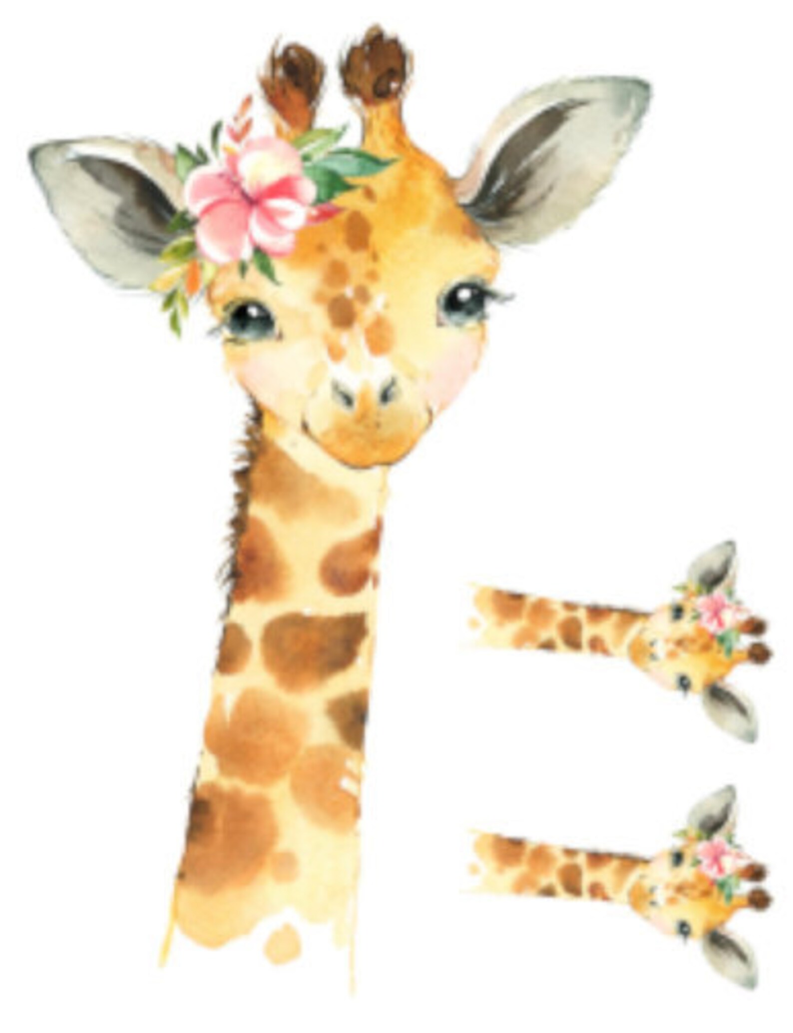 Watercolor Handpainted Baby Giraffe Nursery African Animals - Etsy