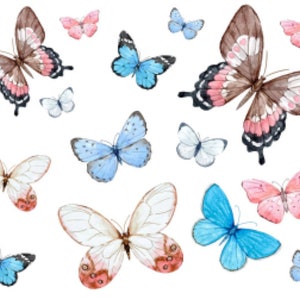 Hand Painted Shabby Watercolor Butterfly Assortment - Etsy