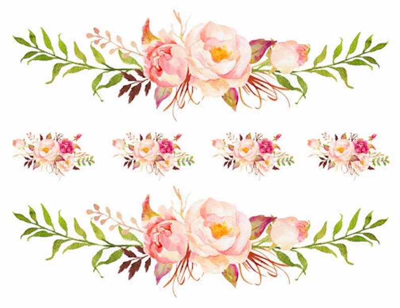 Handpainted Shabby Pastel Watercolor Roses Flowers Swag - Etsy