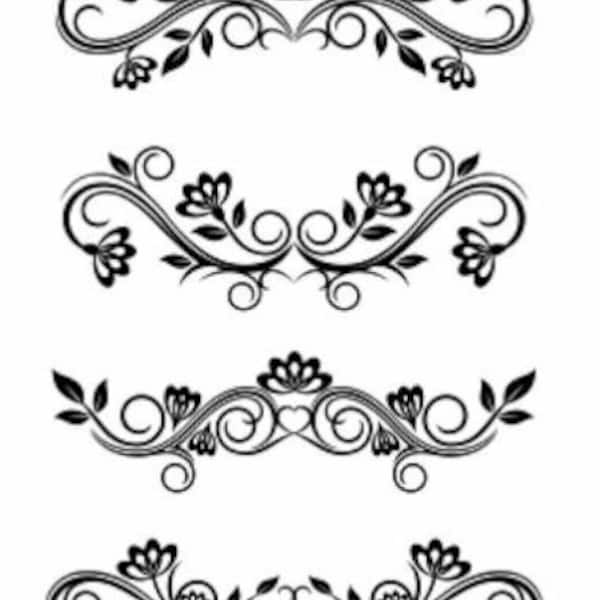 Floral Scroll Design - Etsy