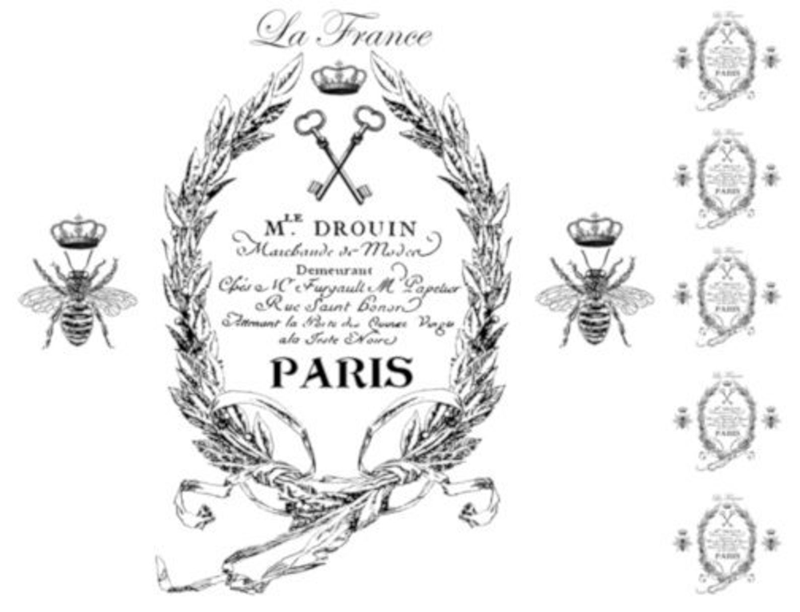 Vintage Image French Advertising Bees Furniture Transfers Waterslide ...