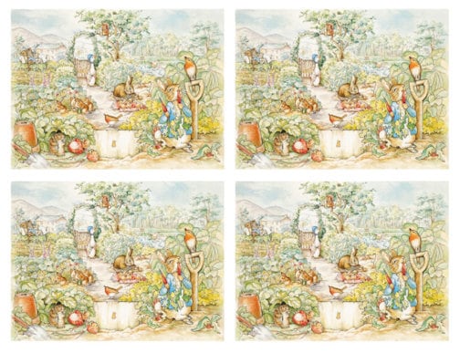 Vintage Image Nursery Peter Rabbit Garden Bunnies Transfers Waterslide ...