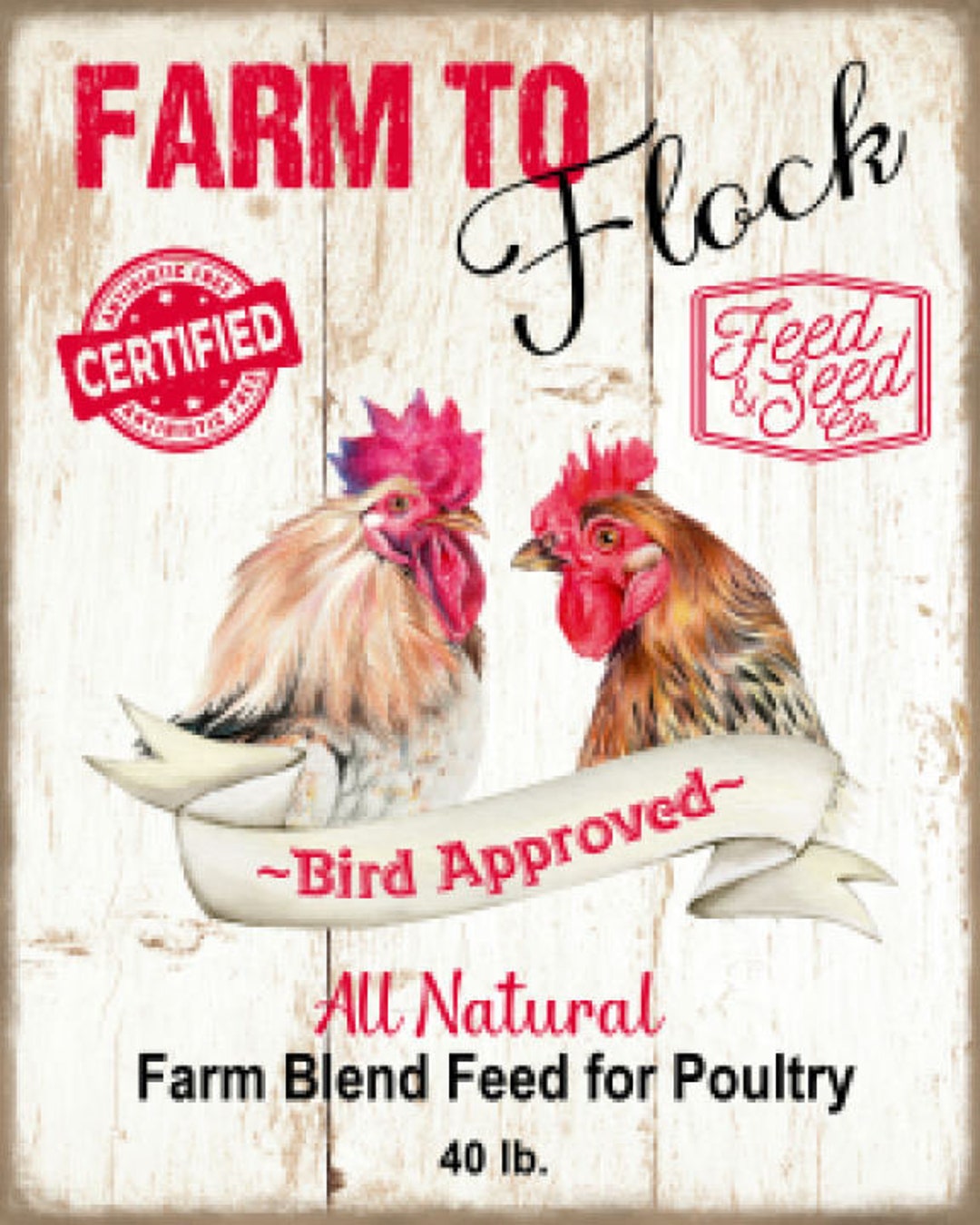 Vintage Grunge Wood Background Poultry Bird Seed, Grains, Fowl Food ...