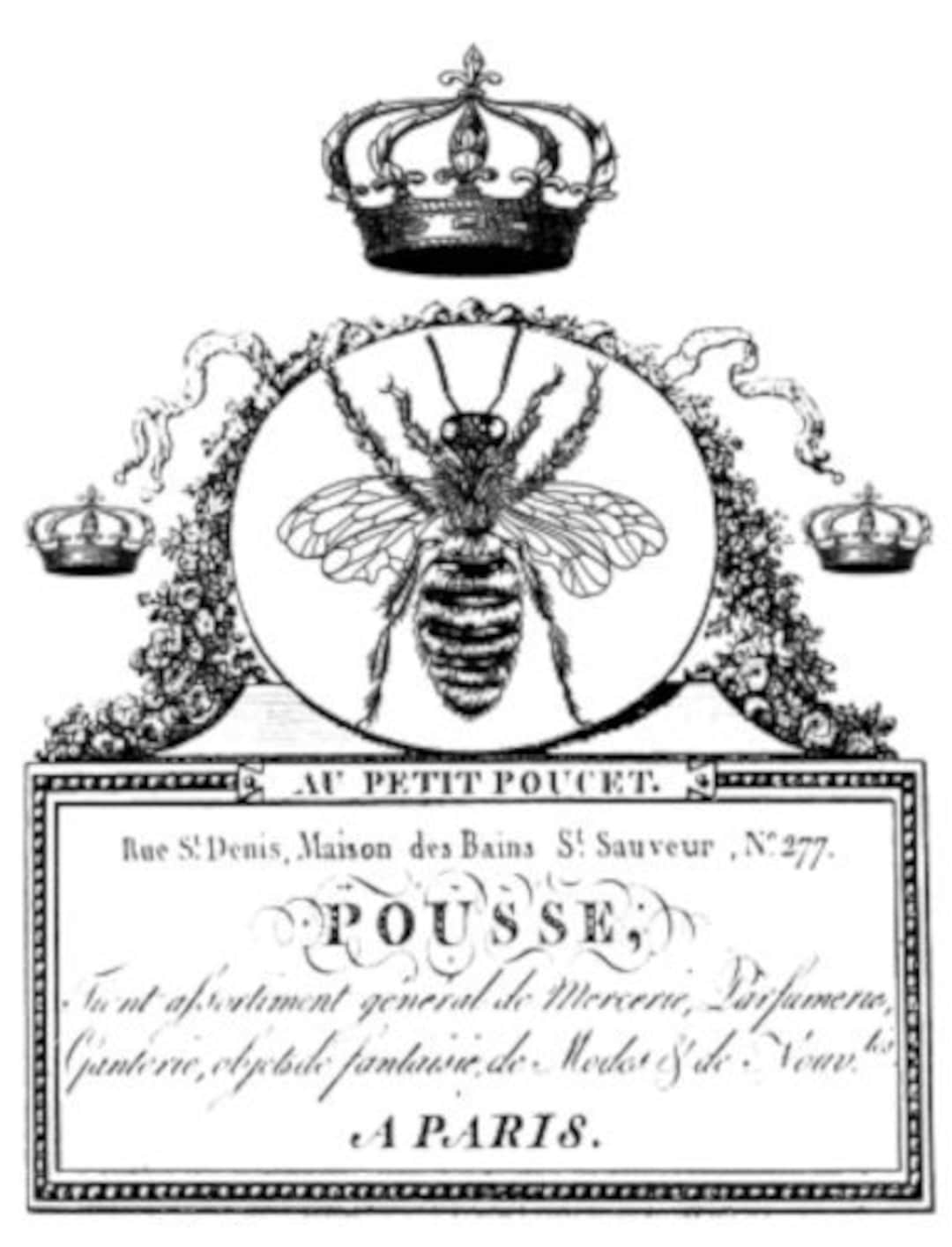 Vintage Image French Honey Bees Furniture Transfers Waterslide Decals ...