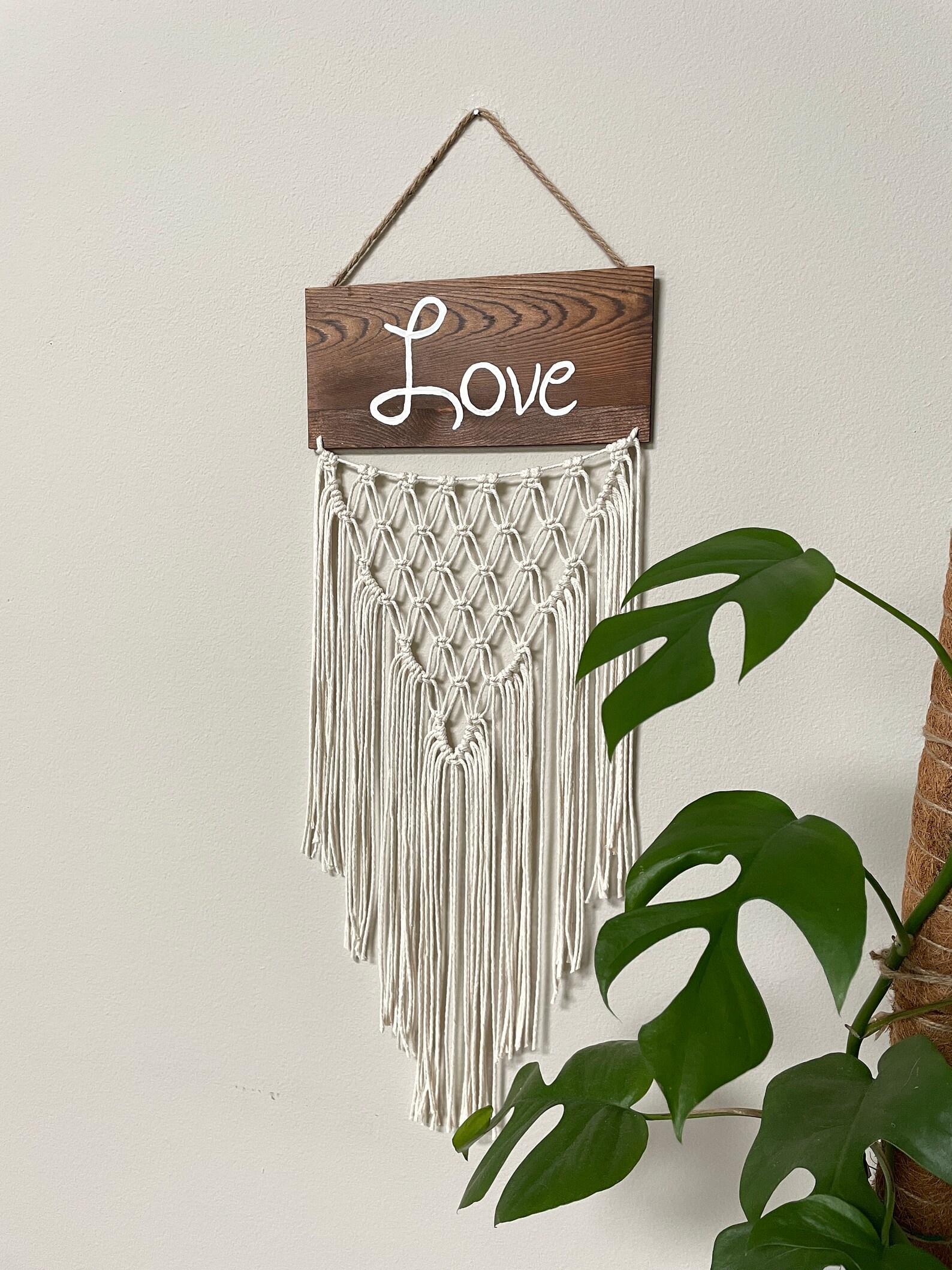 Custom Text Macrame Hanging/ House Warming Gift - Etsy