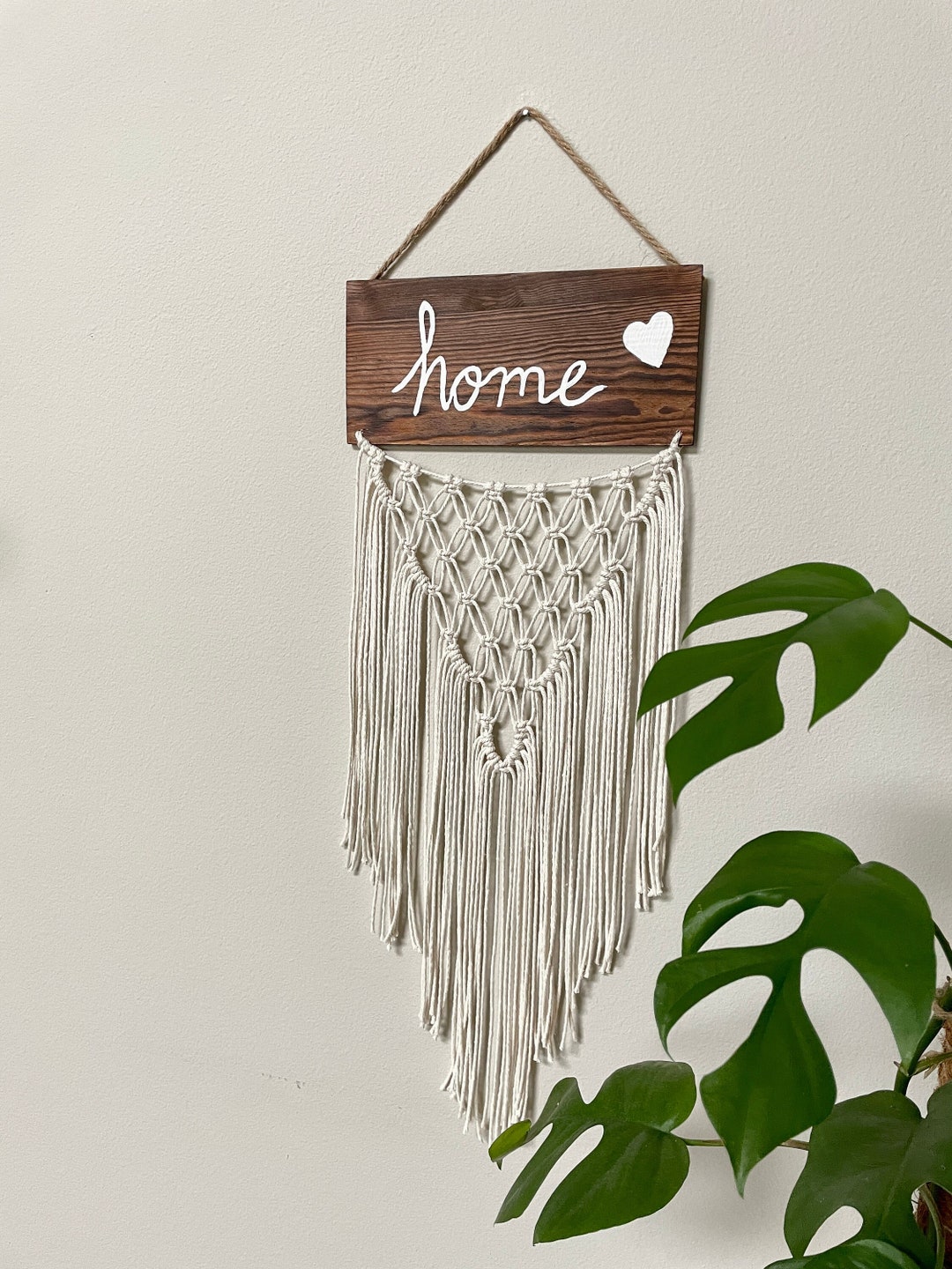 Custom Text Macrame Hanging/ House Warming Gift - Etsy