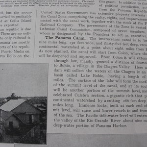 Historical Panama Canal Zone Map Photographs and Descriptions 1906 - Etsy