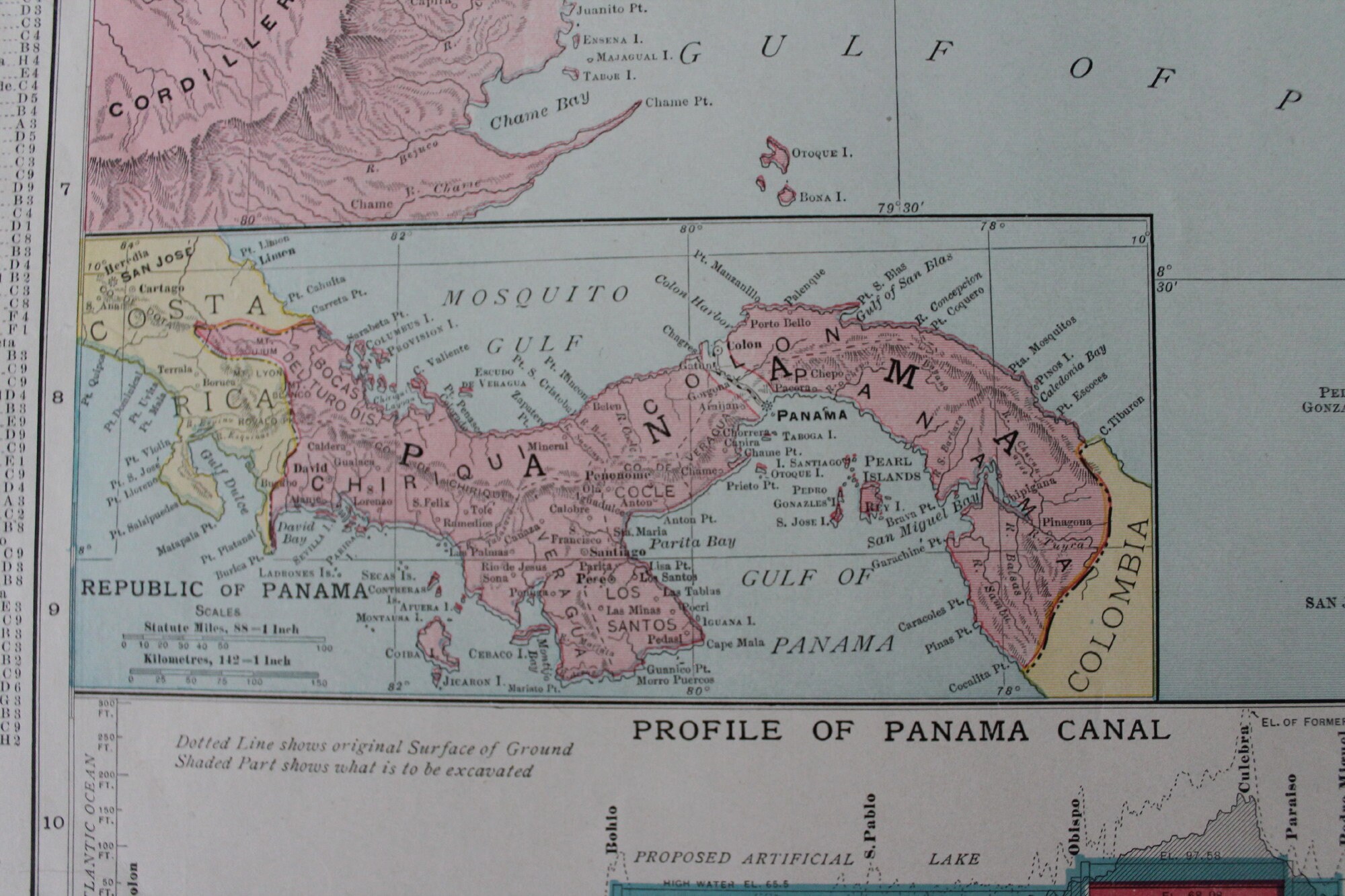 Historical Panama Canal Zone Map Photographs and Descriptions 1906 - Etsy