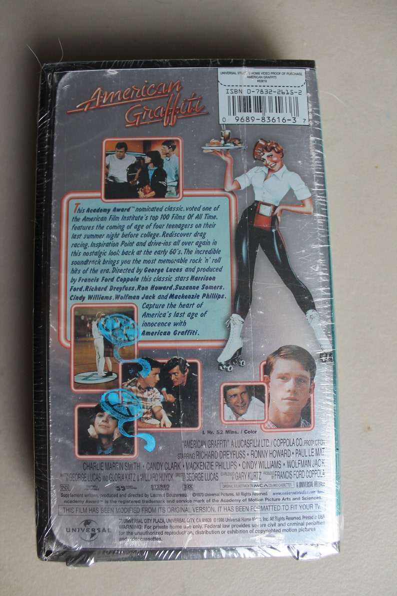 American Graffiti VHS Movie NOS 1998 Edition | Etsy