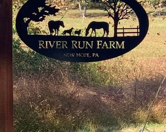 Metal farm signs | Etsy