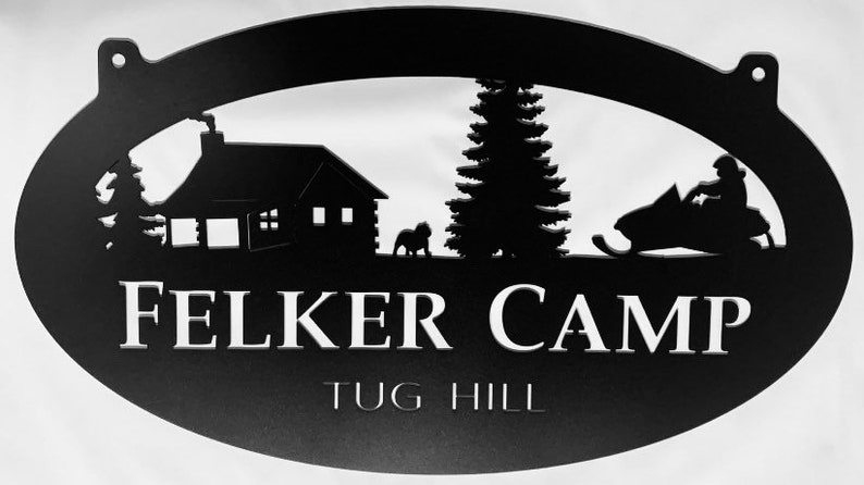 Metal Snowmobile Cabin Sign - Etsy