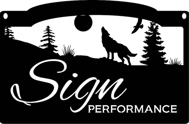 Metal WOLF Sign , WOLF Howling Personalized Sign - Etsy