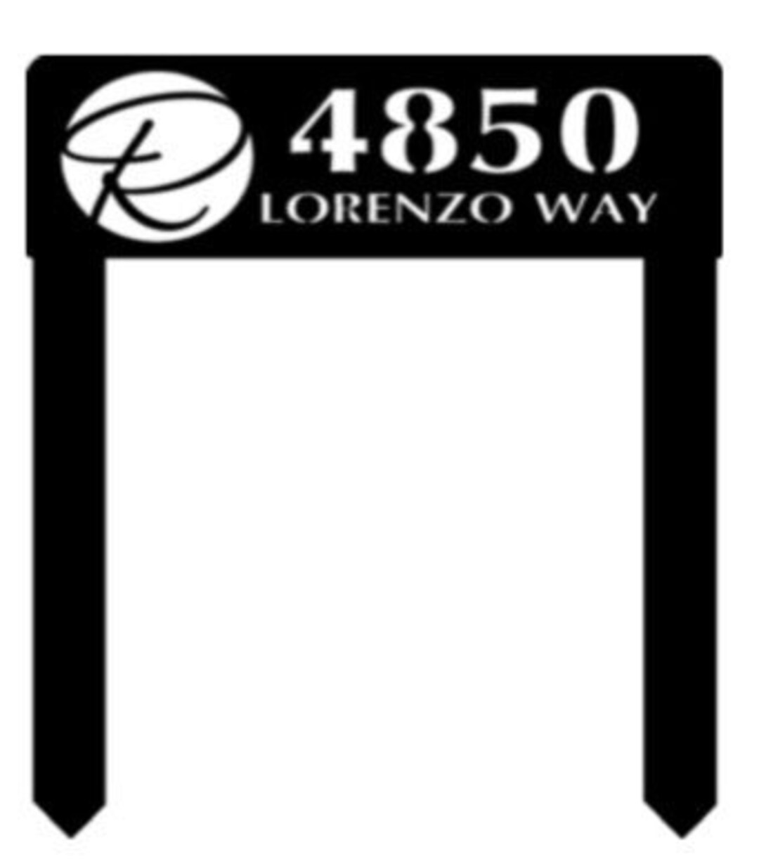 Metal Monogram Address Sign, Laser Cut With Powder Coat Finish - Etsy