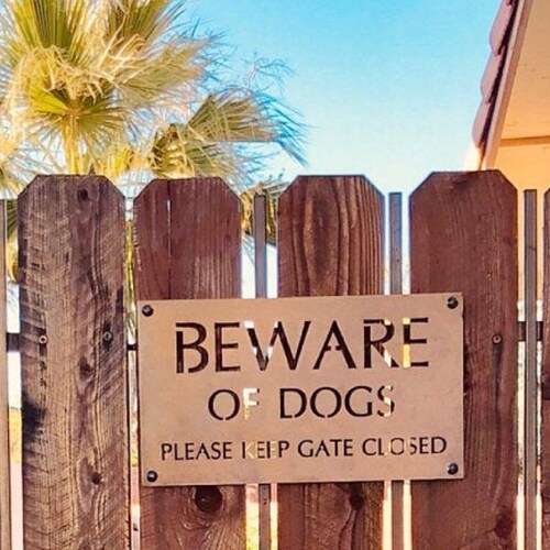 4 X 8 Beware of Dogs Keep Gate Closed Sign - Etsy