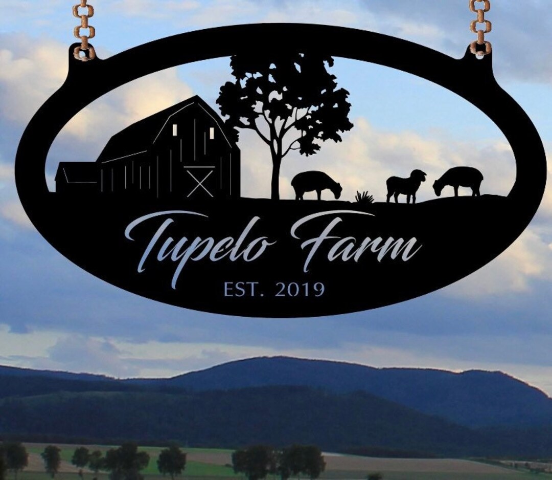 Metal SHEEP Sign, Barn Sheep Pasture Sign Customized With Your Name - Etsy