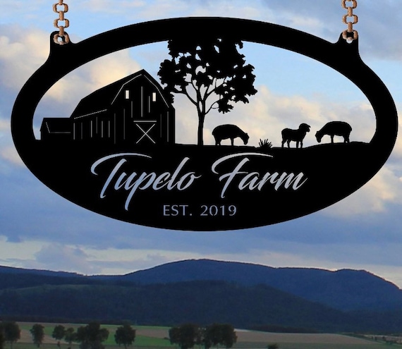 Metal SHEEP Sign Barn Sheep Pasture Sign Customized With Your | Etsy