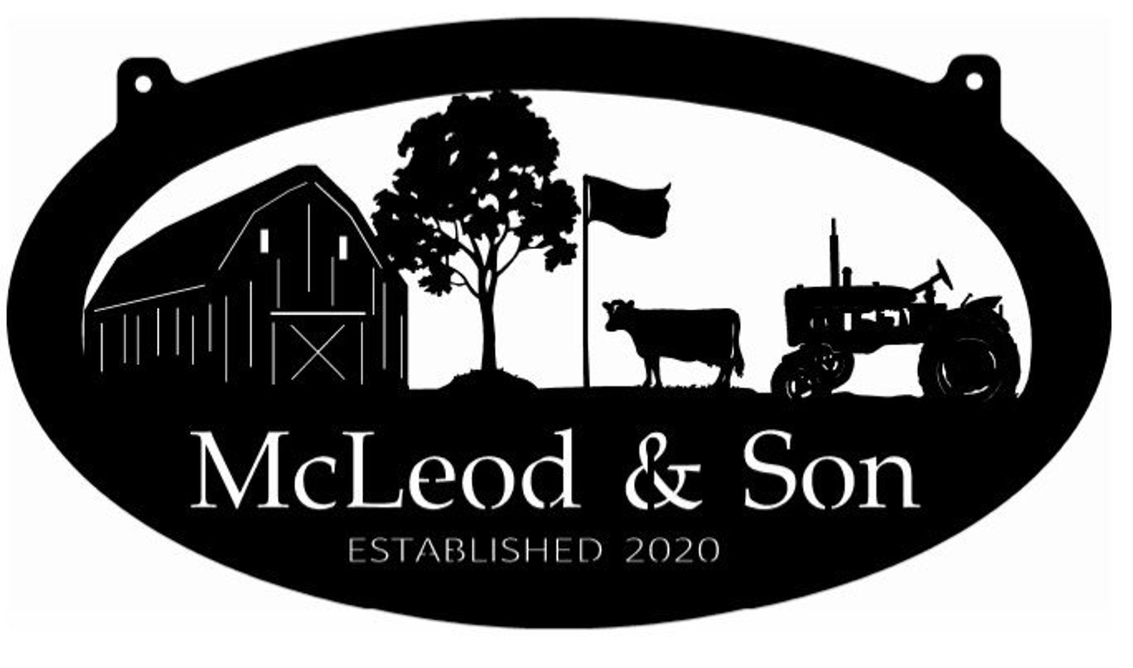 Metal Farm Sign Barn tractor Flag on Pole3ft Sign - Etsy