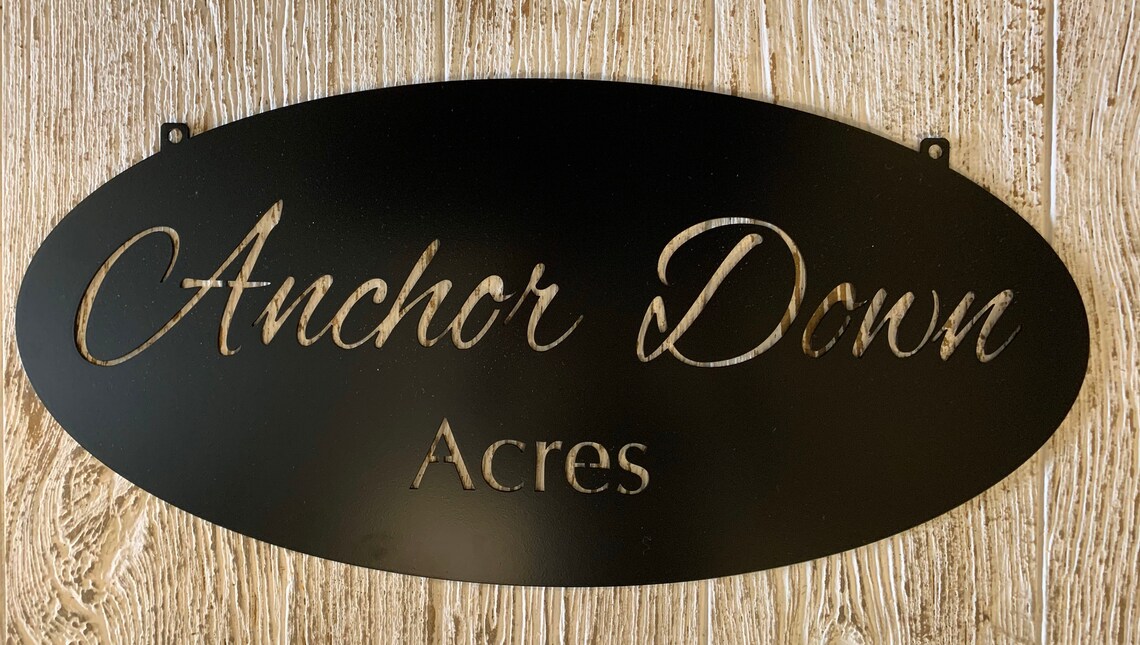 Oval METAL SIGN personalized Metal Sign Personal Door Sign - Etsy