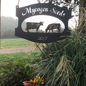 Metal Cow Sign Personalized With Your Name or Farm Name - Etsy