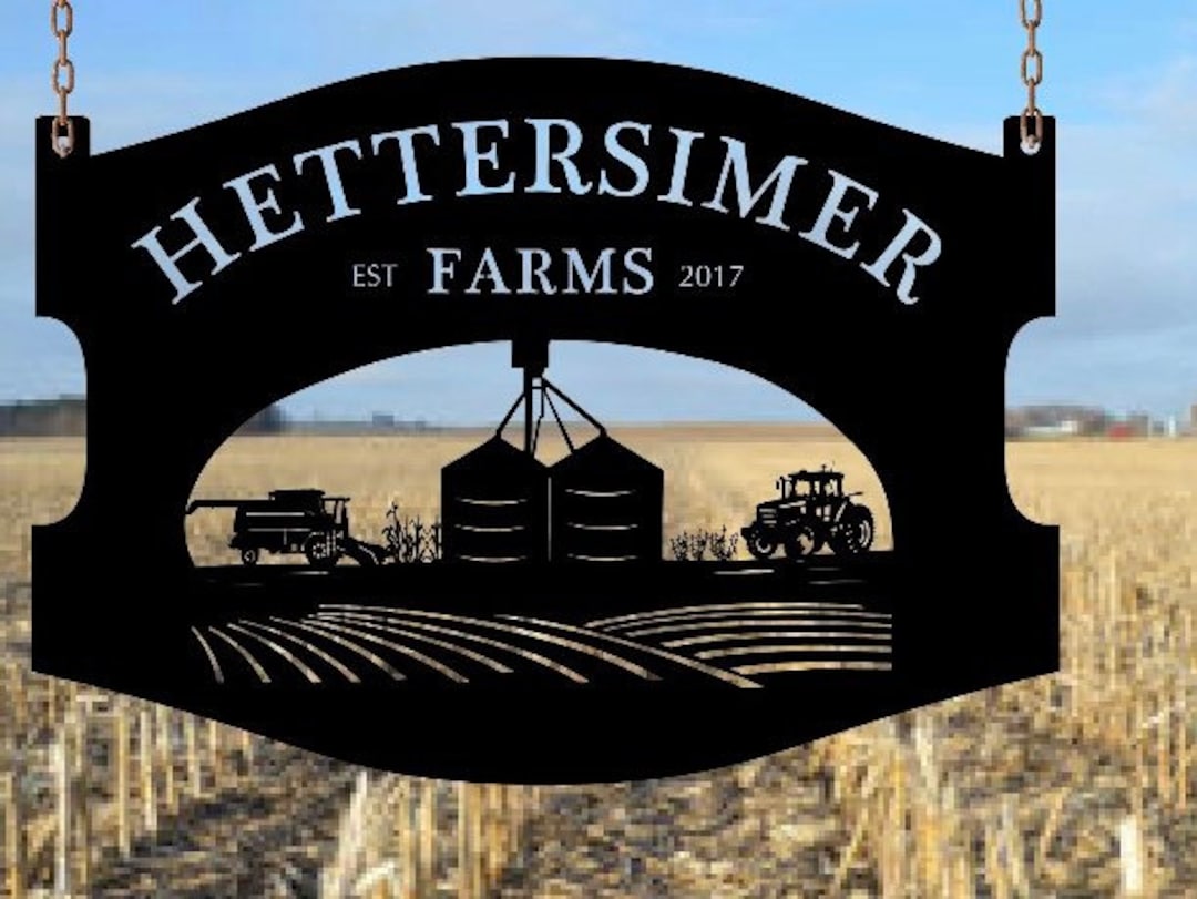 Combine Grain Bin Sign, Farm Sign Harvest Sign in Powder Coat Finish - Etsy