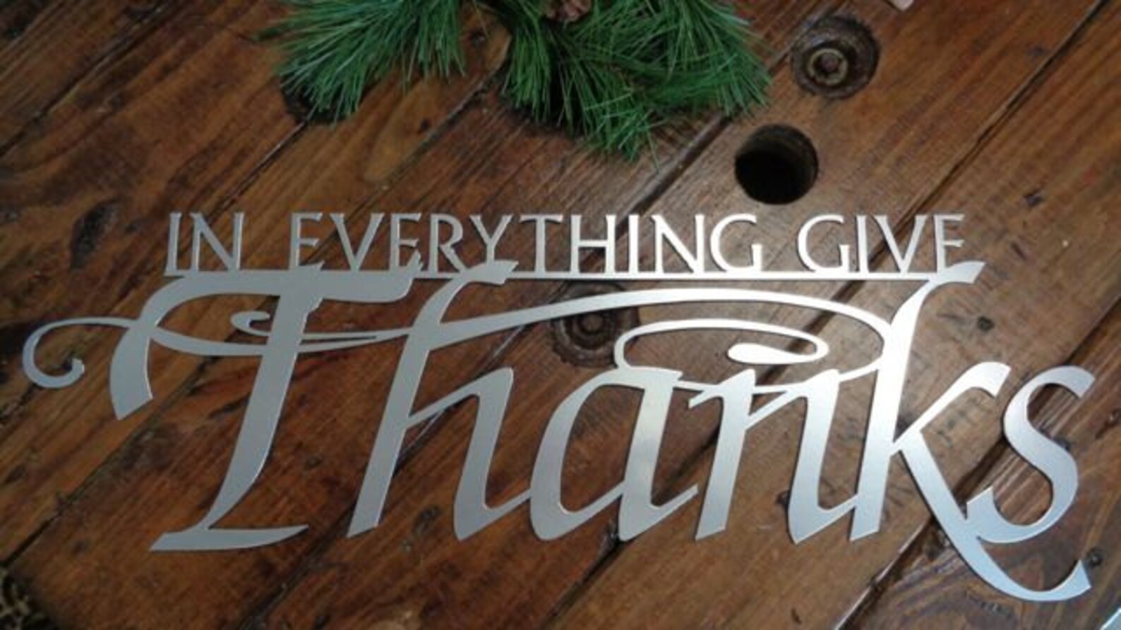 Metal Wall Words"in Everything Give Thanks" - Etsy