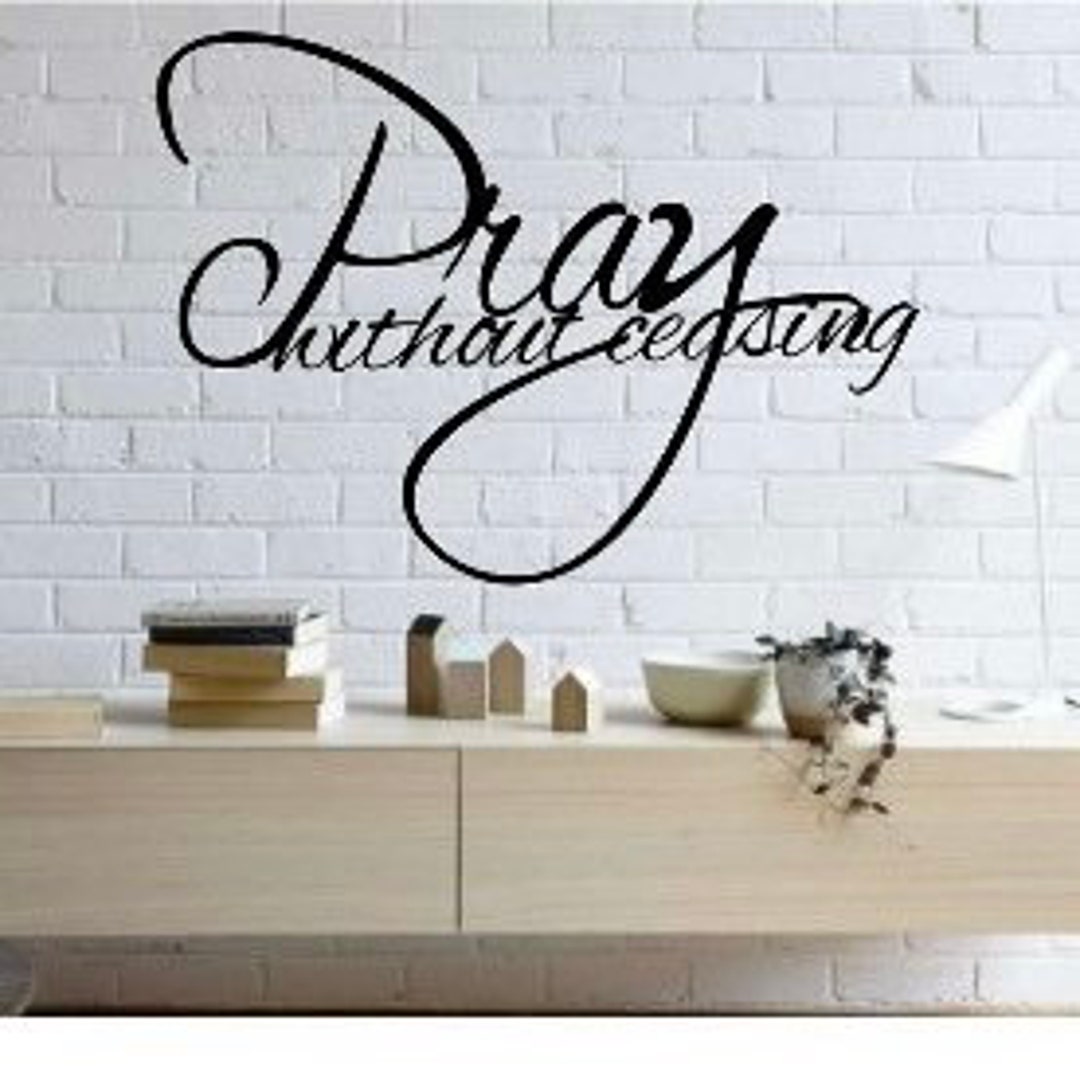 PRAY WITHOUT CEASING Metal Wall Words - Etsy