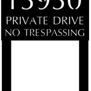 Metal Address Sign, Private Drive Address Sign, With Powder Coat Finish ...
