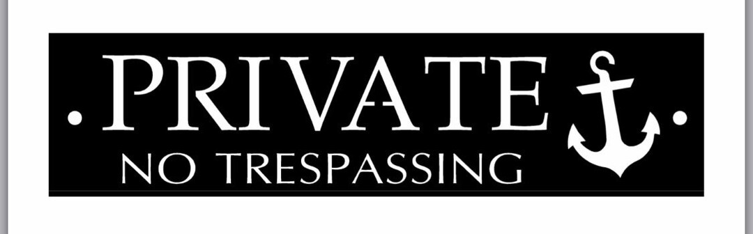 Metal PRIVATE DOCK Sign in Powder Coat - Etsy