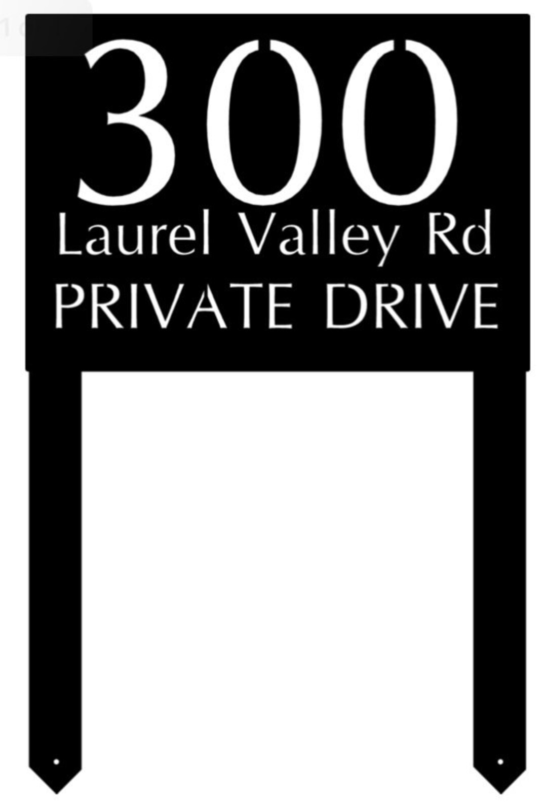 Metal Address Sign, Private Drive Address Sign, With Powder Coat Finish ...