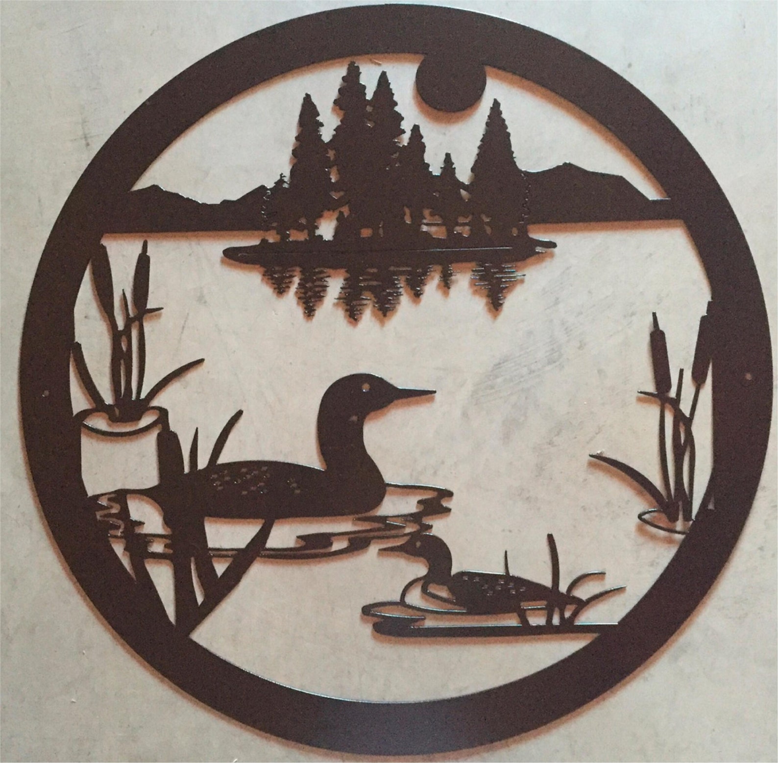 Metal Loon Blue Heron Sign Lake Duck Heron Sign in Powder - Etsy