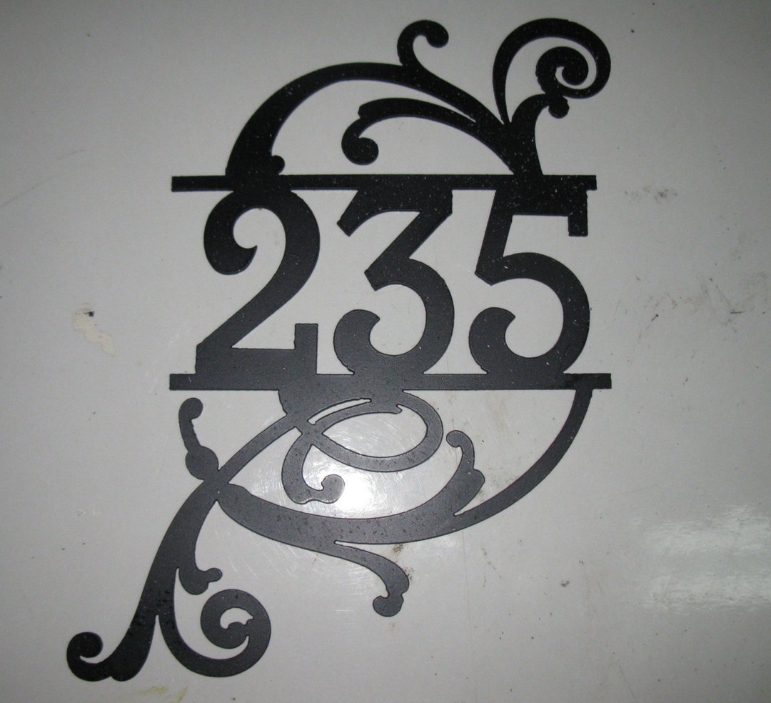 Decorative Metal House Number, Laser Cut House Number, - Etsy