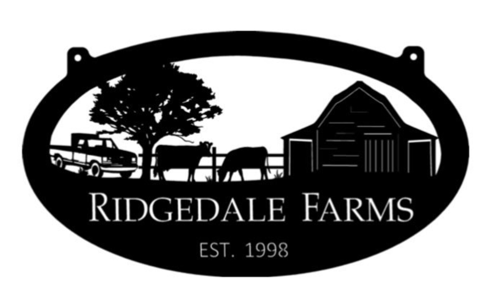 Metal FARM Sign With Fence COWS Feed Truck Barn - Etsy