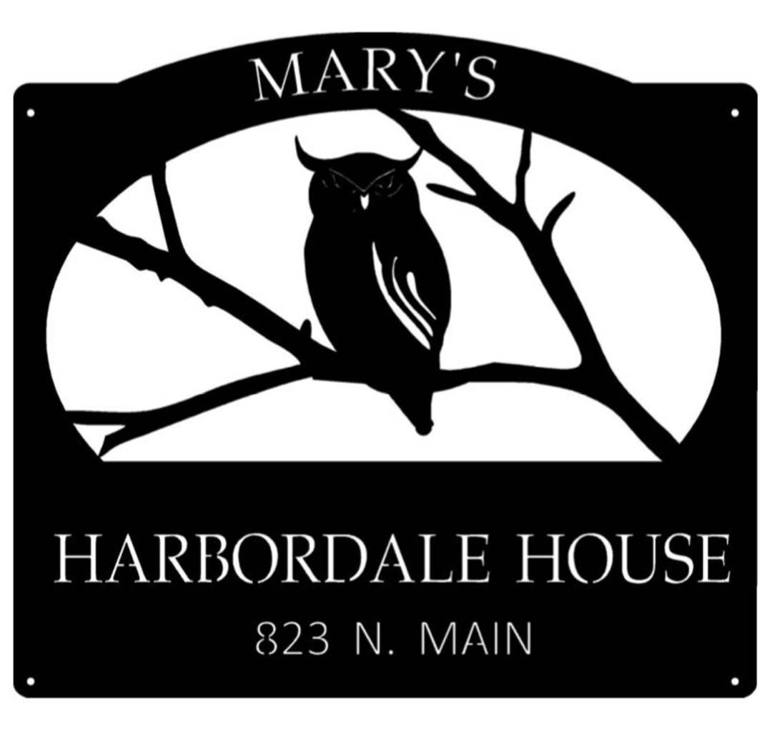 Metal Owl Sign Custom Sign IN MEMORY OWL Sign , Metal Owl Sign - Etsy