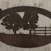 Large Metal Sign With Oak Tree Fence Customized With Your Name - Etsy