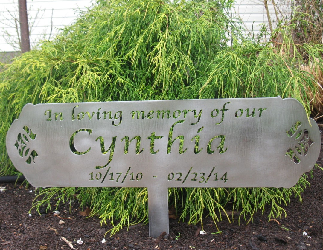 Metal in Memory Plaque With 2ft Stake - Etsy